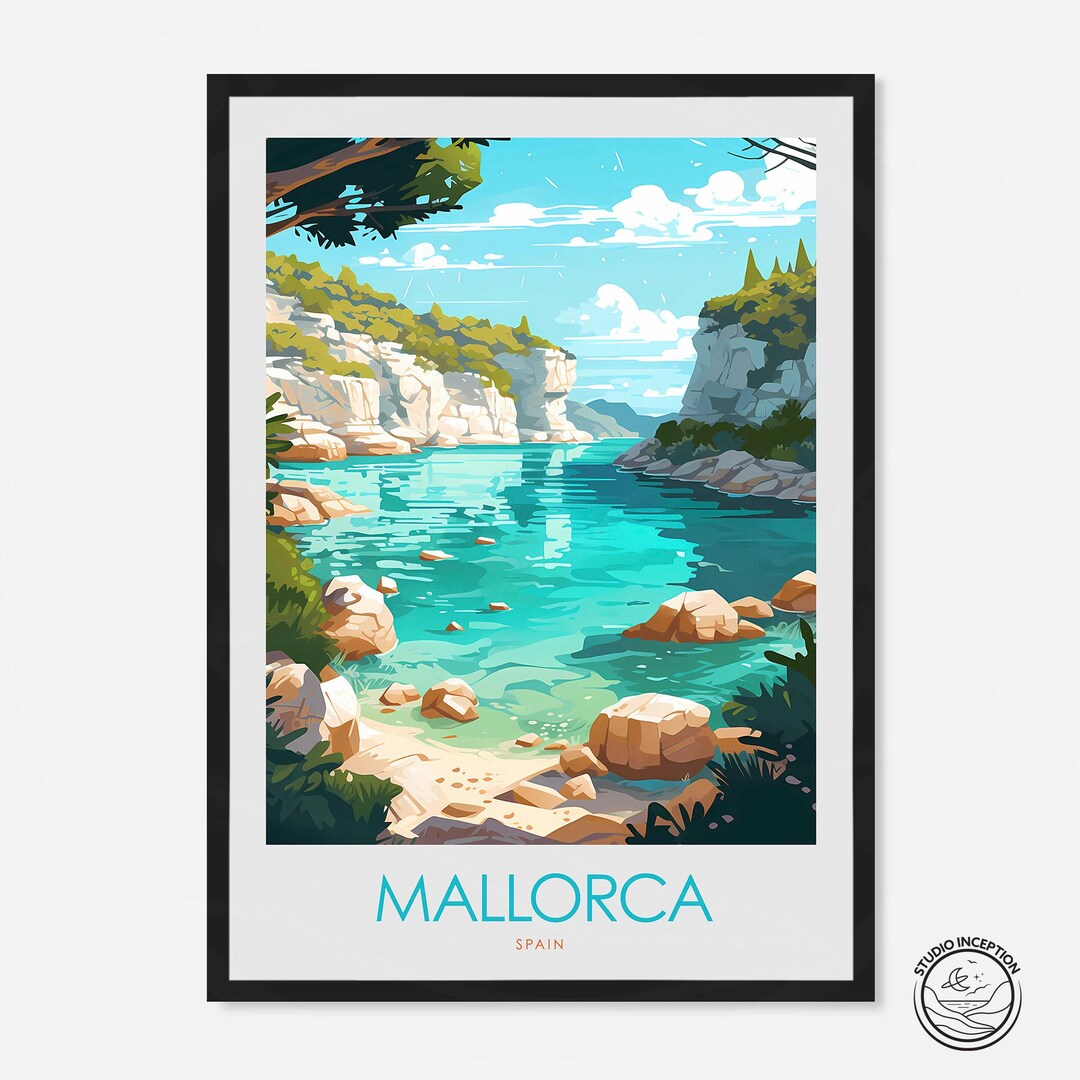 Mallorca Majorca Spain Poster Print Travel Gift - Etsy