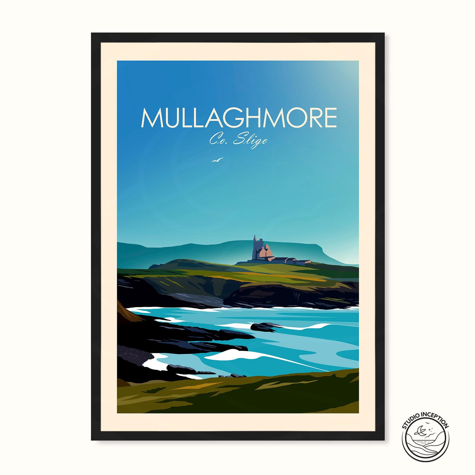 Mullaghmore Classiebawn Castle Co Sligo Travel Print in Traditional ...