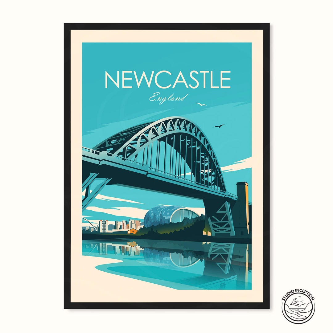 Newcastle Print, the Tyne Bridge, England Print, England Poster, Art ...