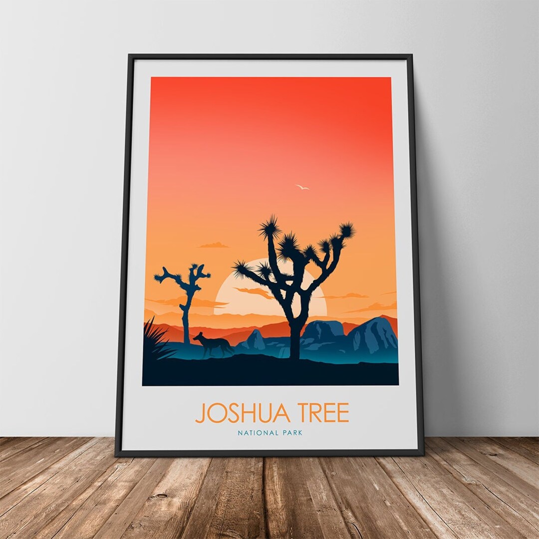 Joshua Tree Poster Minimalist Poster Decor Home Decor Wall Art Travel ...