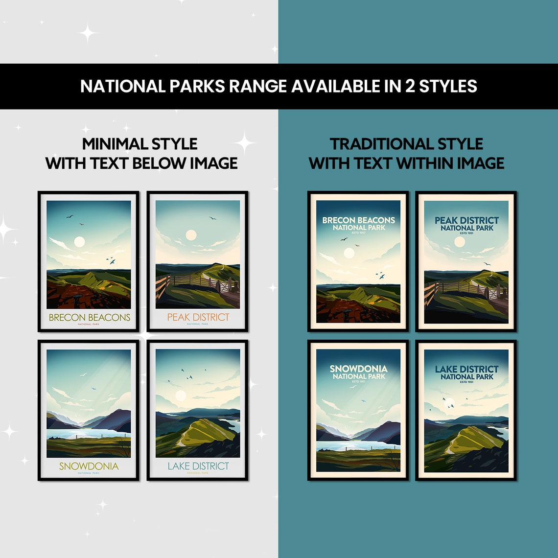 Lake District Print, Catbells, Poster Established 1951 Edition, Lake ...