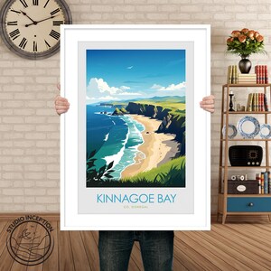 Kinnagoe Bay Art Print, Donegal Poster, Kinnagoe Bay Travel Poster ...