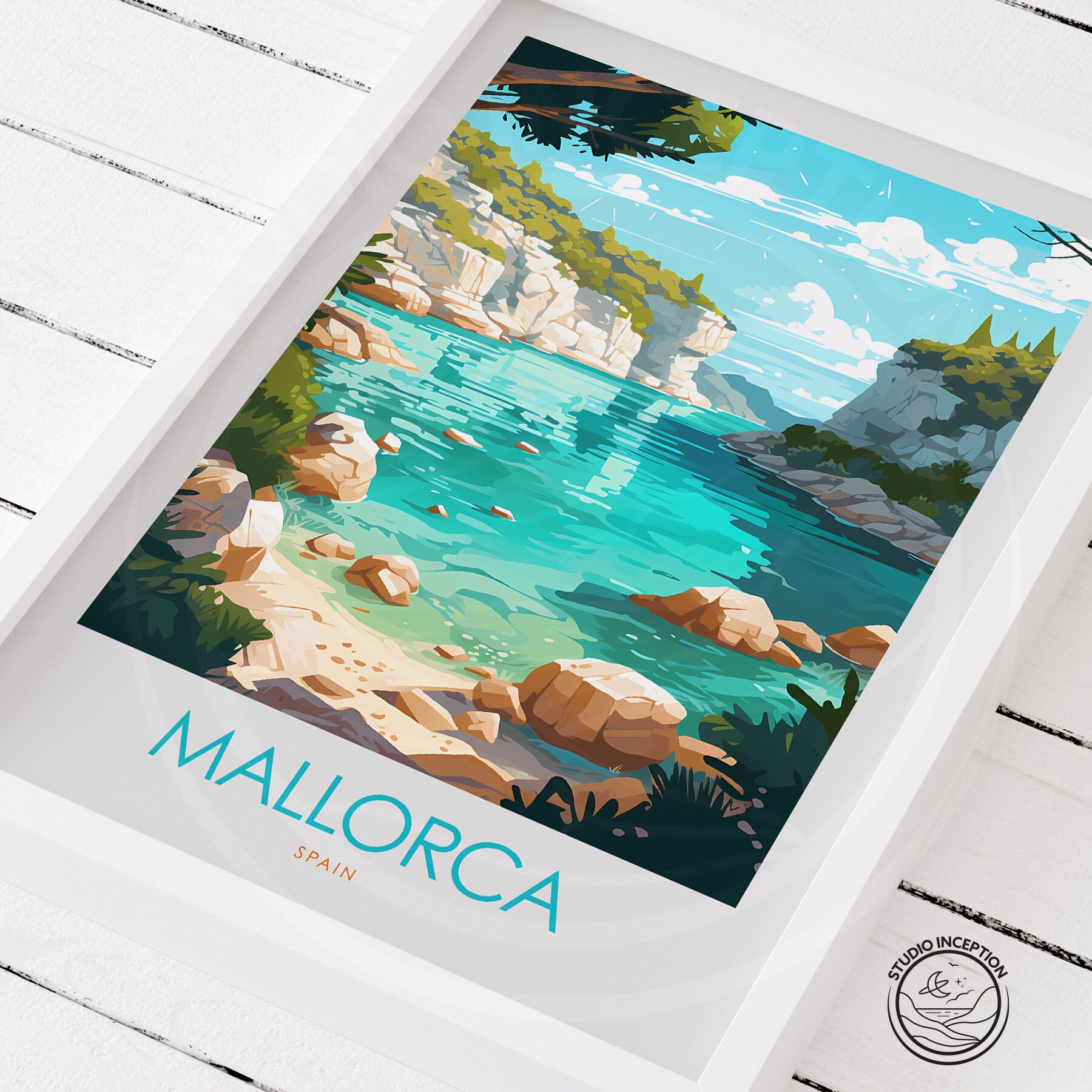 Mallorca Majorca Spain Poster Print Travel Gift - Etsy