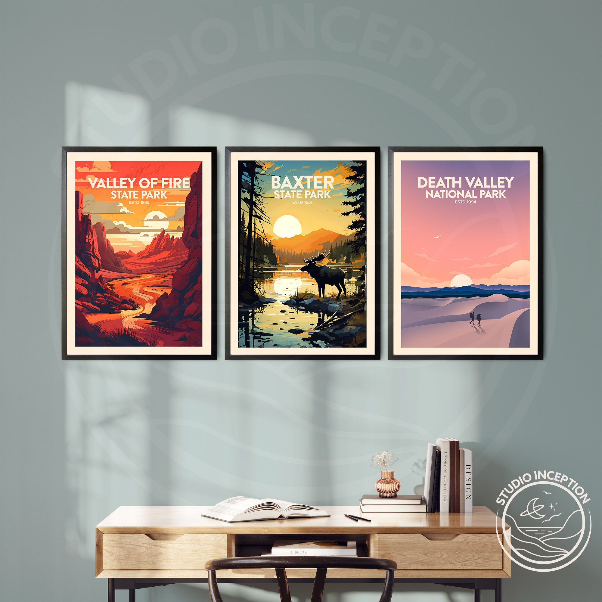 Baxter State Park Traditional Travel Print Maine Travel Poster Baxter ...