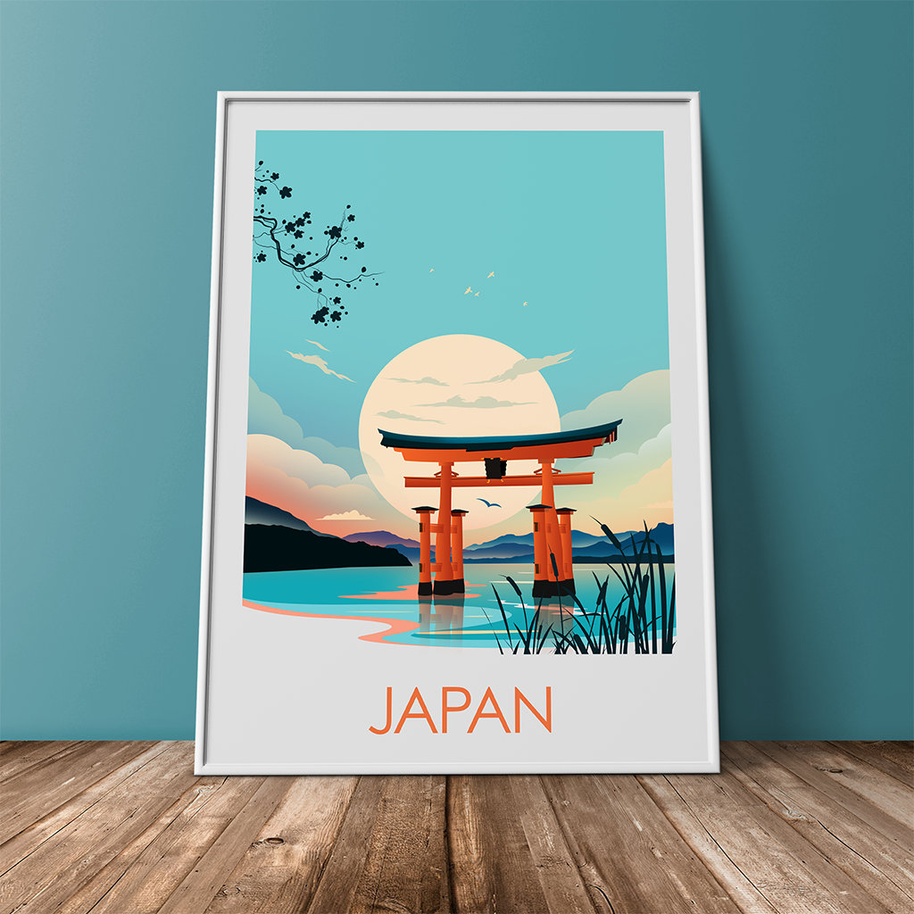 Visit Japan Print - Japan Poster | Travel Poster | Travel Print | Torii ...