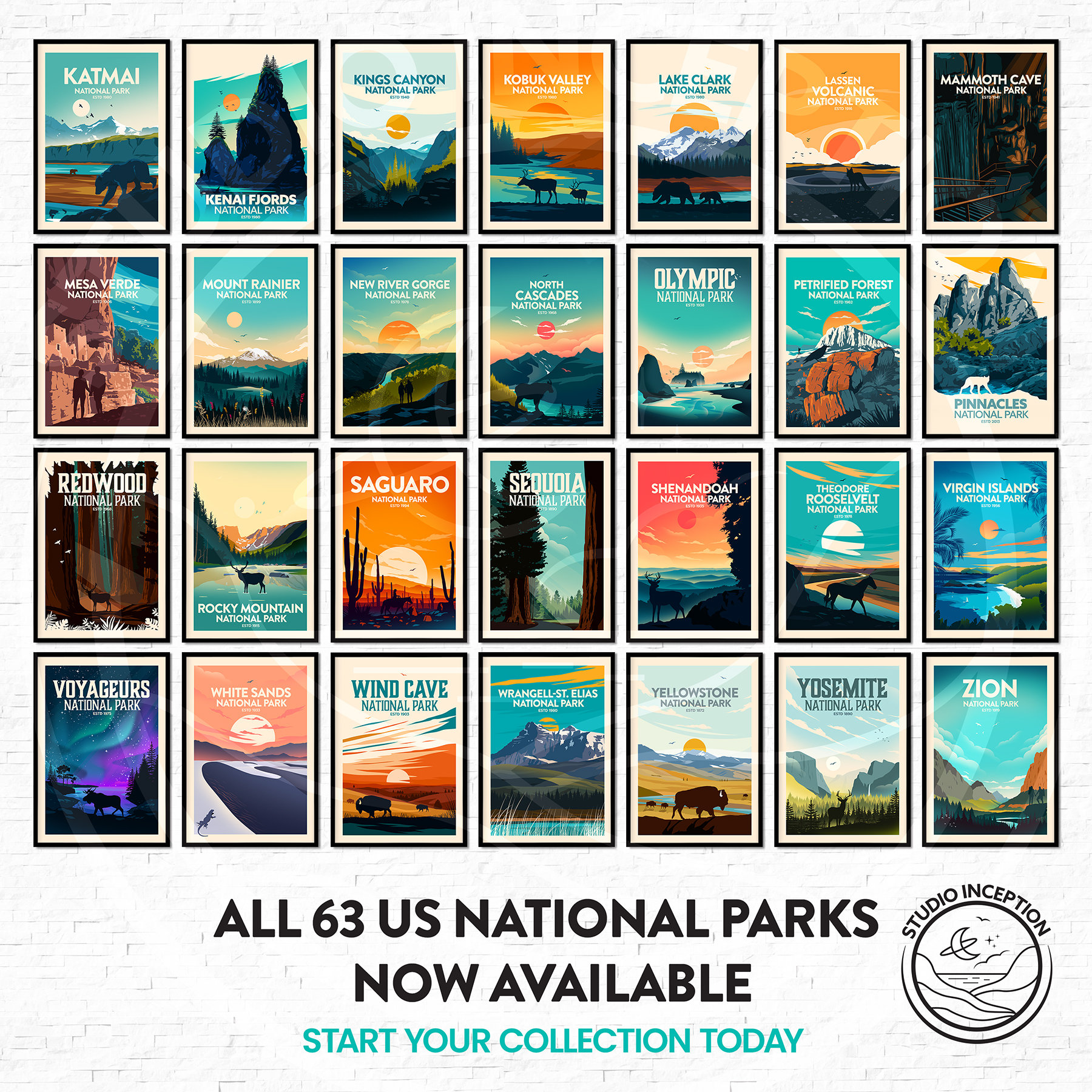 Glacier National Park Travel Poster by Studio Inception | Glacier ...