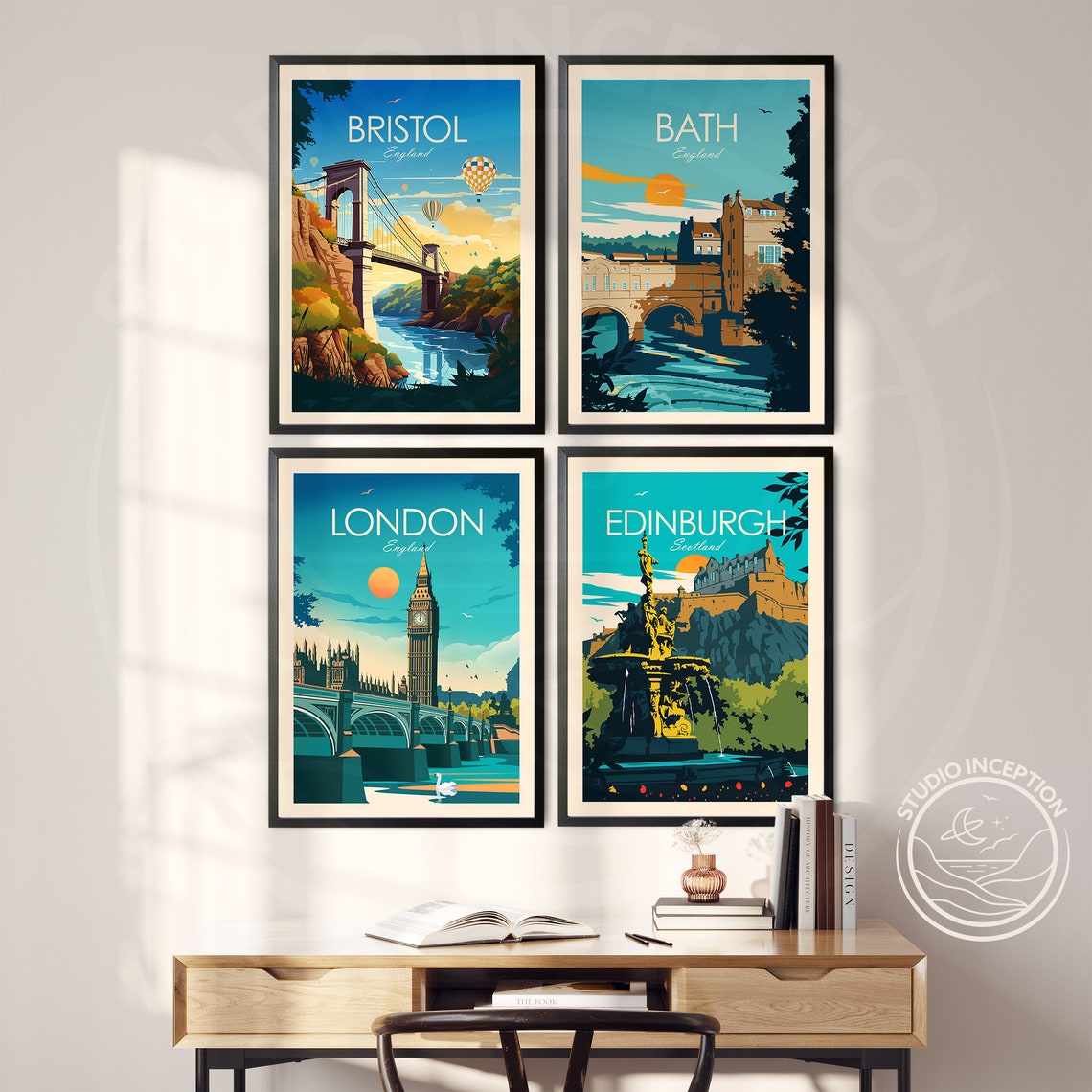 Bristol Clifton Bridge Print, Travel Poster, England Art, Travel Gift ...