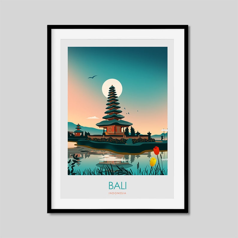 Bali Indonesia Art Print Bali Print Bali Poster Travel Poster, Print ...