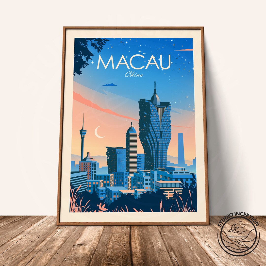 Macau Traditional Travel Print China, Macau Print, Macau Poster, China ...
