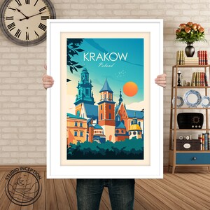 Krakow Poland Print Wall Art Krakow Krakow Travel Poster - Etsy