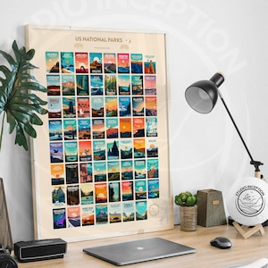 The Ultimate 63 US National Park Poster, Travel Poster Travel Gift Home ...