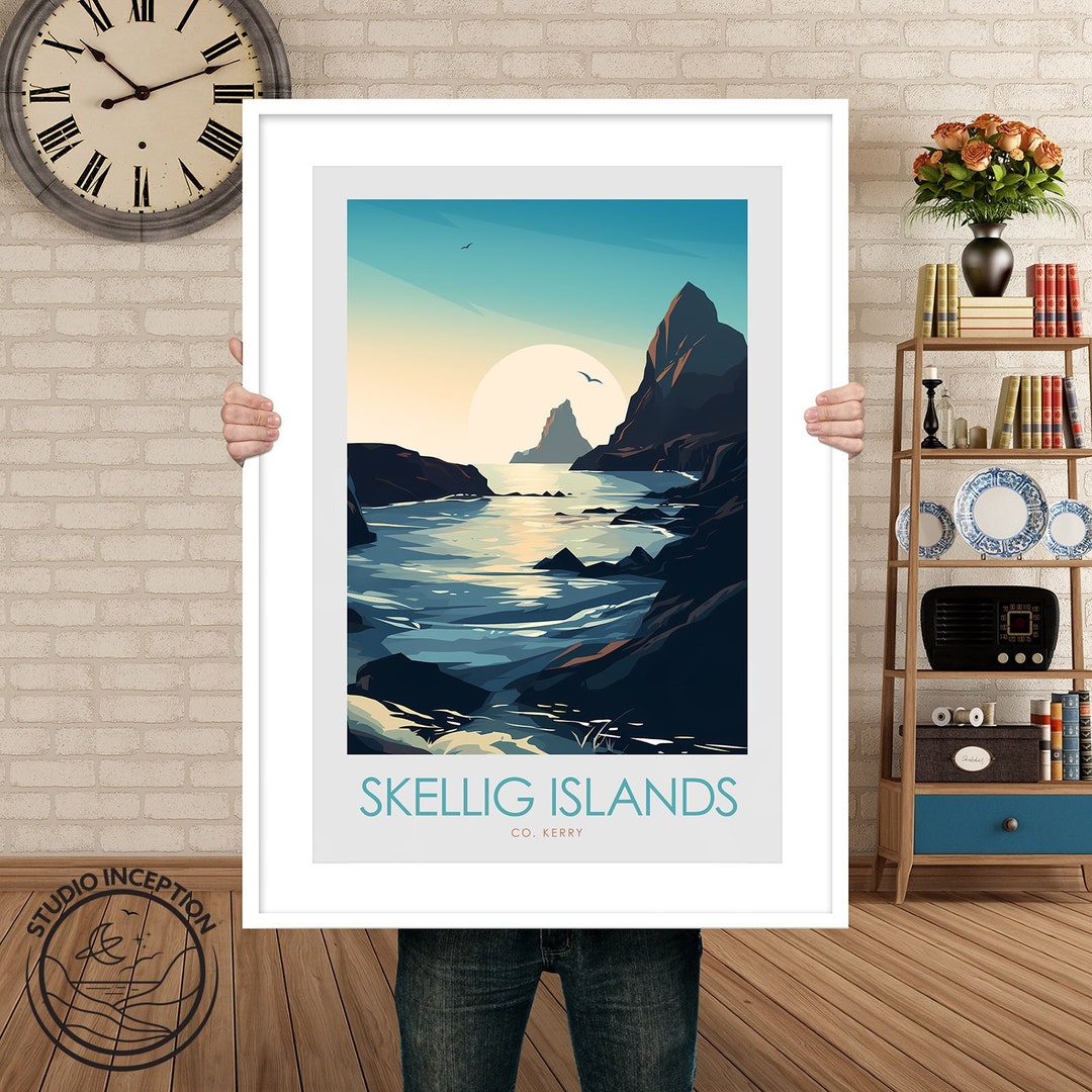 Skellig Michael Print Great Skellig Travel Poster Ireland - Etsy