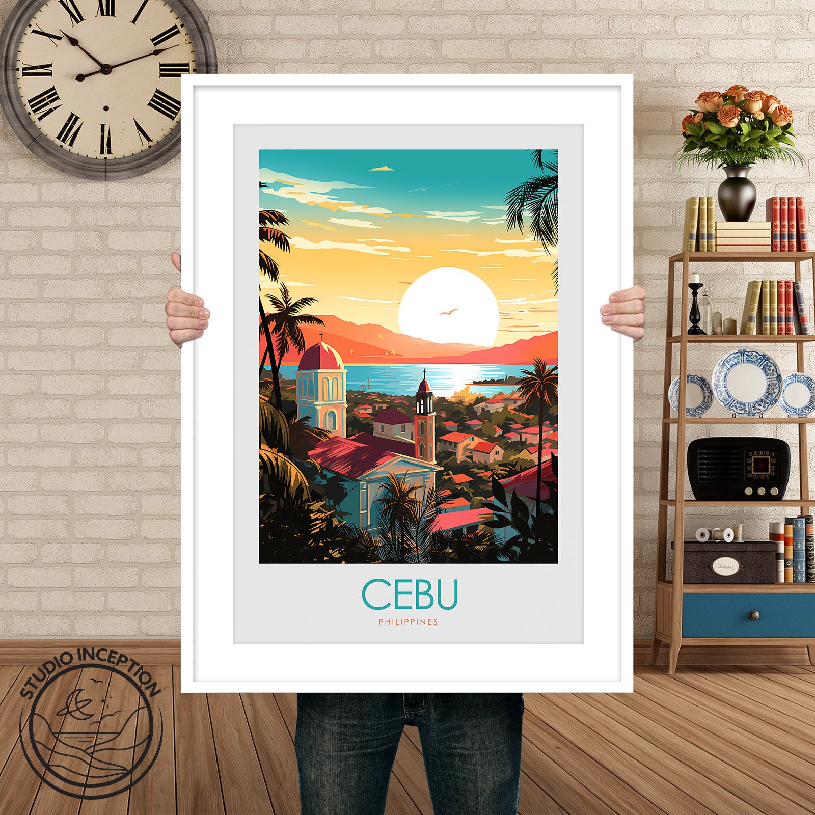 Cebu Print, Philippines Travel Poster, Travel Gift, Asia Poster, Cebu ...