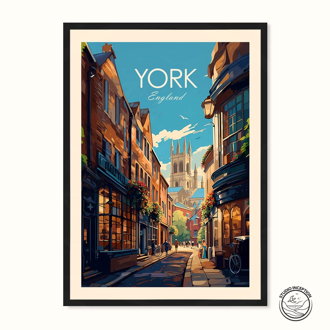 York Traditional Travel Print York Travel Poster York Print, York ...
