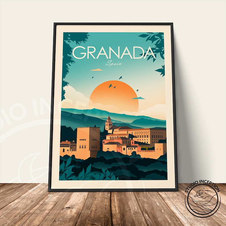 Granada Print, Spain Wall Art, Spain Gift, Spain Poster, Barcelona Art ...