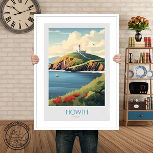 Howth Print Dublin Travel Poster Ireland Wall Art Home Decor Travel ...