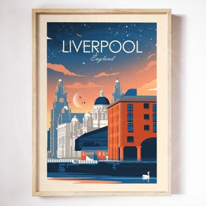 Liverpool Print, Liverpool City Gift, Liverpool Poster, England Print ...