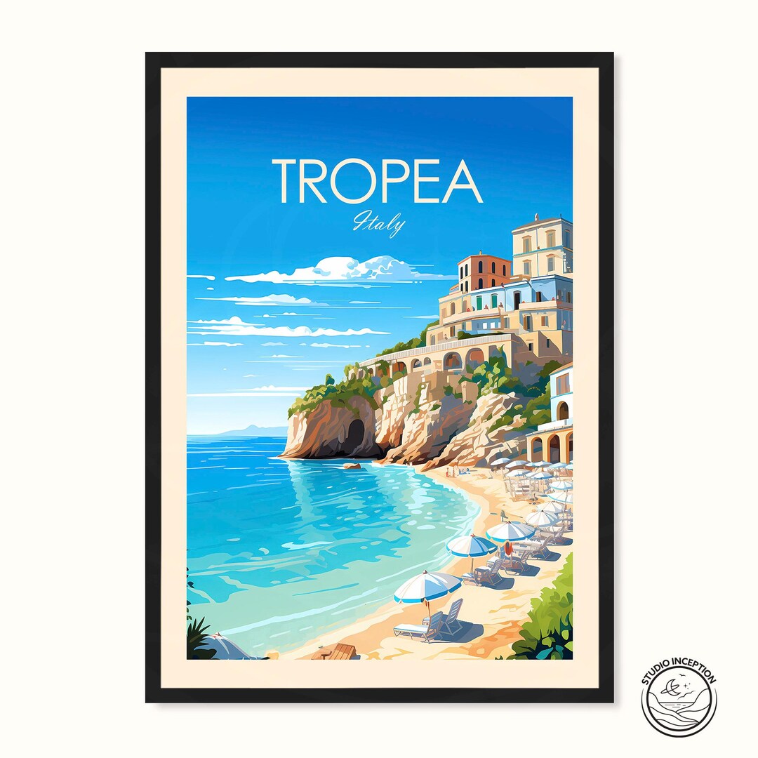 Tropea Italy Art Print, Poster, Travel Print, Travel Poster, Wall Art ...