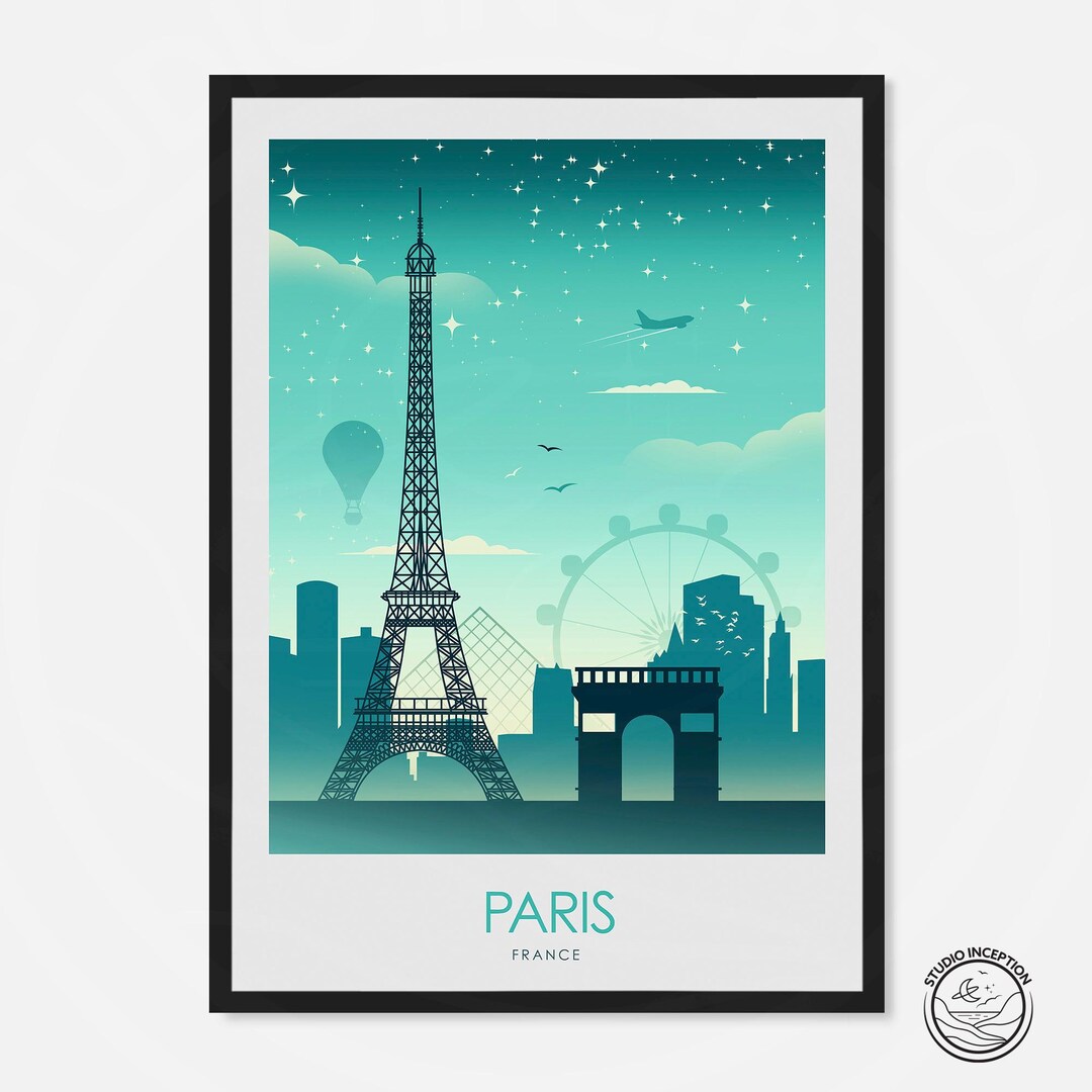 Paris Print - France Poster - Paris Wall Art Print - Paris France ...