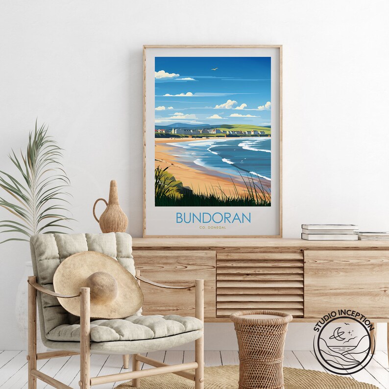 Bundoran Print, Donegal Sligo Leitrim Travel Poster, Irish Landscape ...