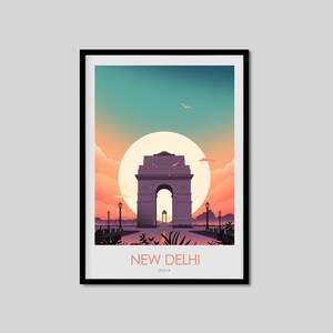 India Travel Print, India Gate, Gift, Poster, Art, Artwork, New Delhi ...