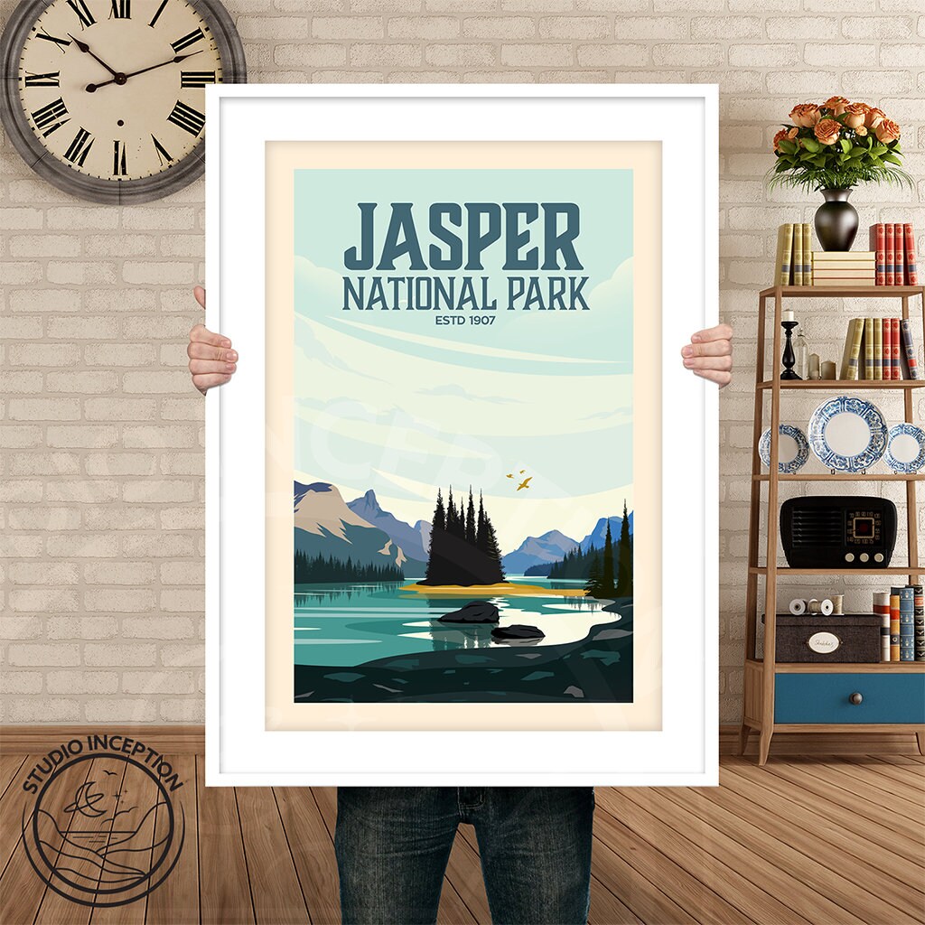 Jasper Poster Established 1907 Edition Jasper National Park | Etsy UK