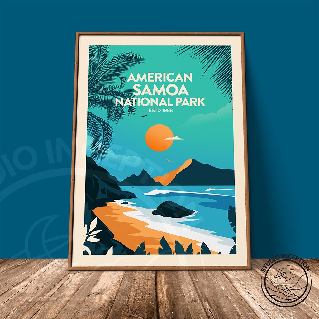 American Samoa National Park Travel Poster sold by Lane-Eration | SKU ...