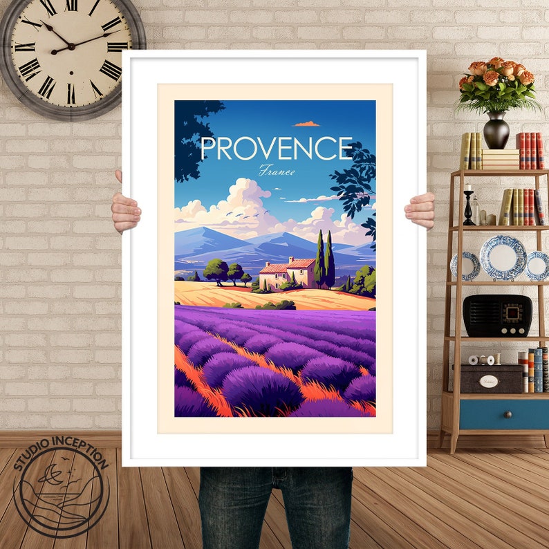 Provence Poster, France Print, Travel Gift, French Landscape, Gallery ...