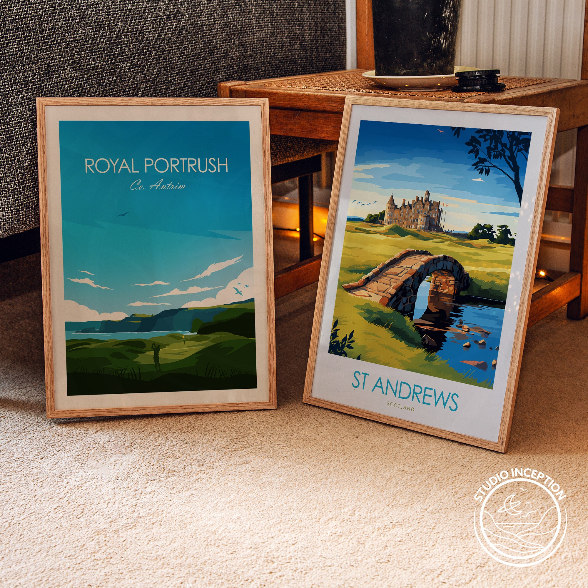 Royal Portrush Golf Course Print Northern Ireland Golf Poster Portrush ...