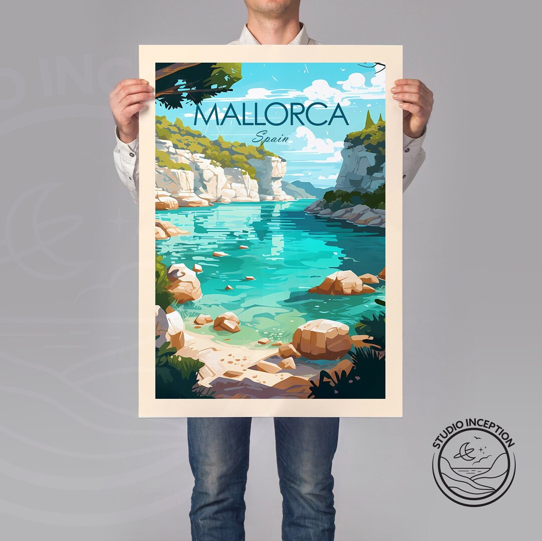 Mallorca Print Majorca Travel Print Mallorca Poster Spain - Etsy