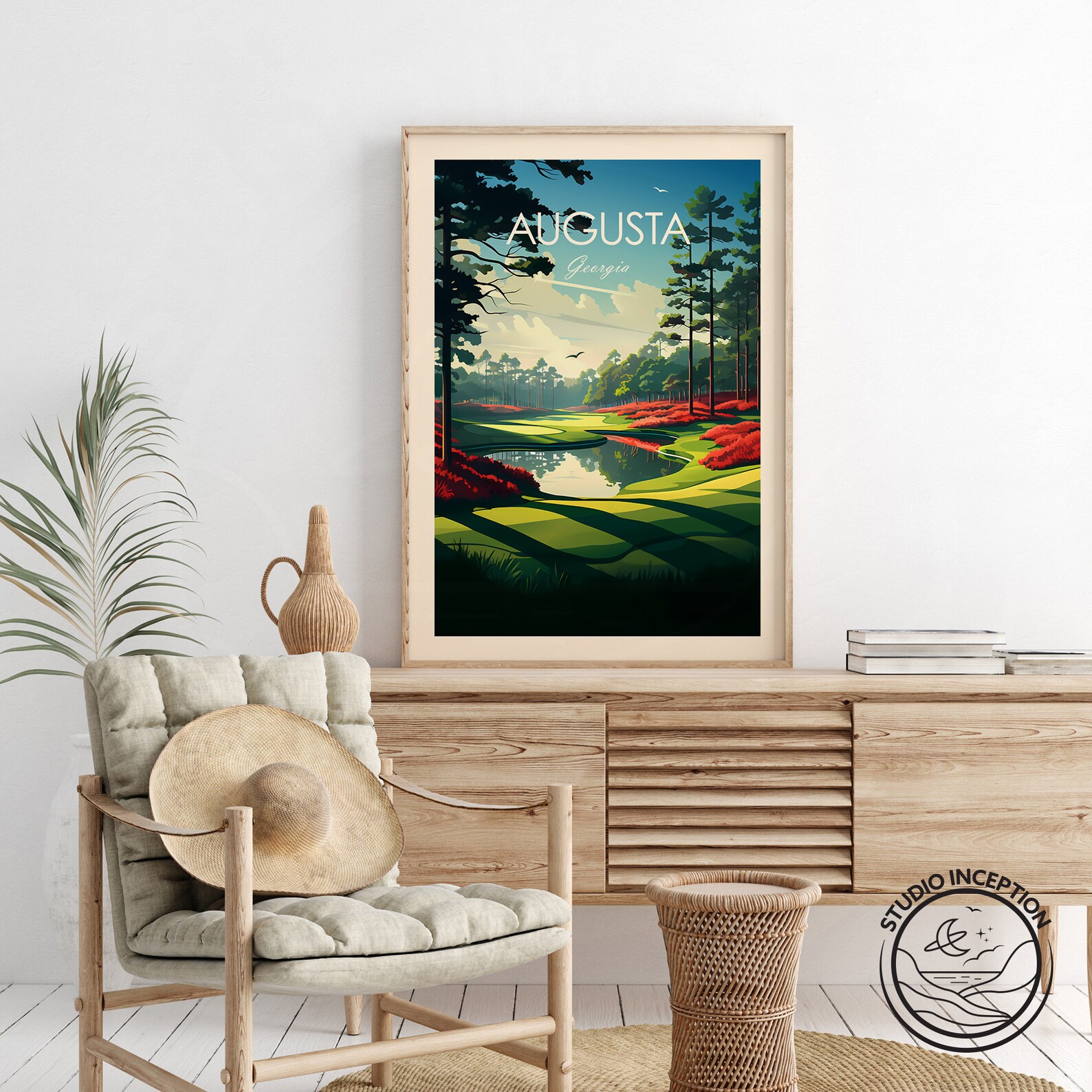 Augusta Print, Augusta National Golf Club Poster, Augusta Masters ...