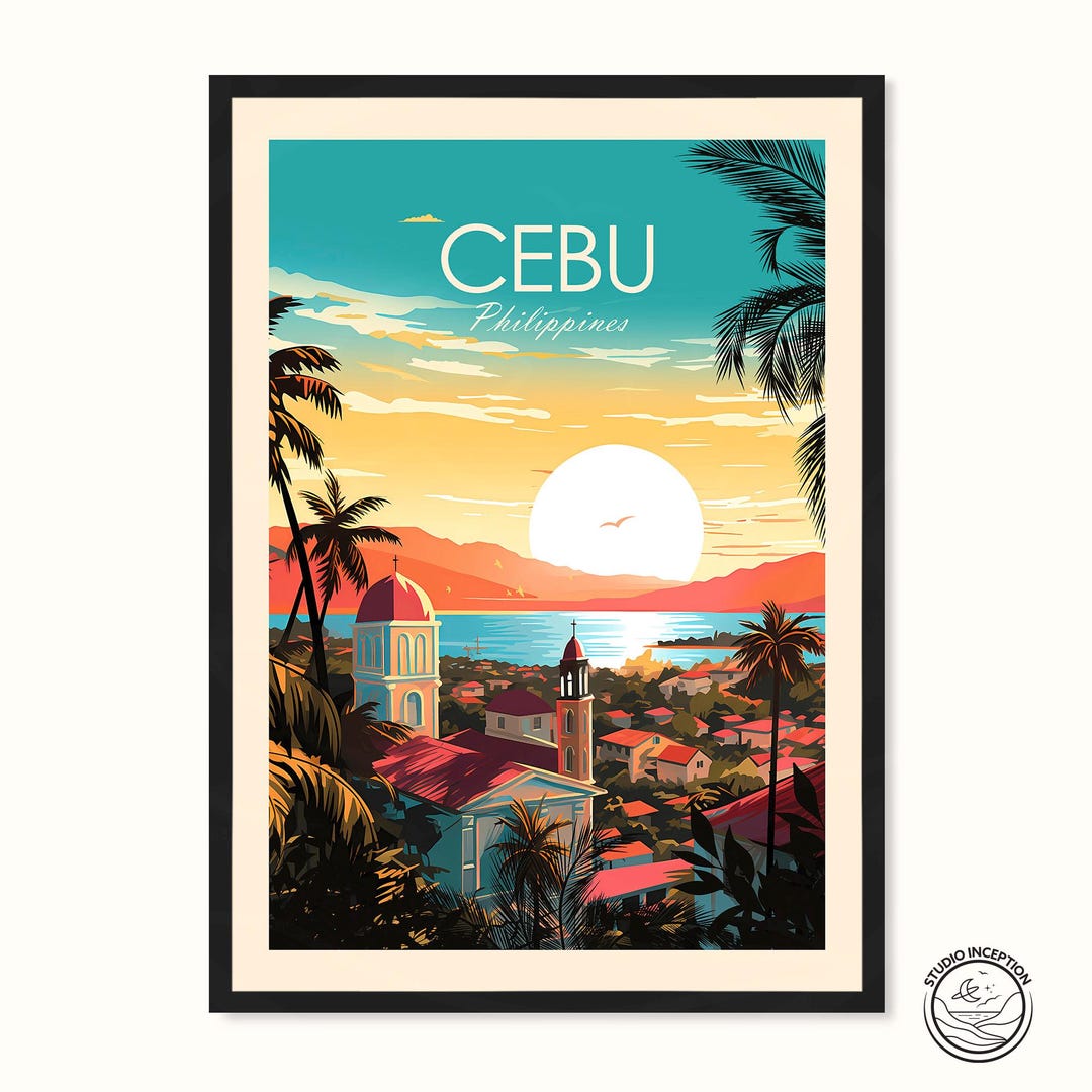 Cebu Print Poster, Philippines Wall Art, Gift, Asia Poster Print, Cebu ...