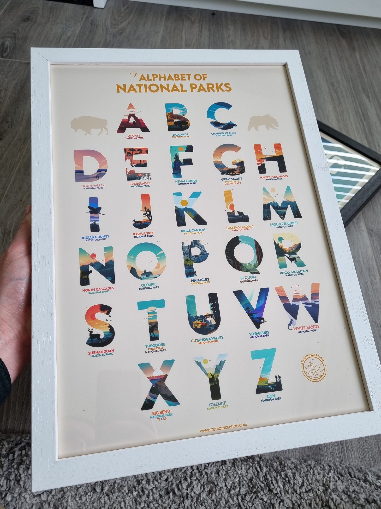 National Park Alphabet Print Alphabet Poster National Park - Etsy