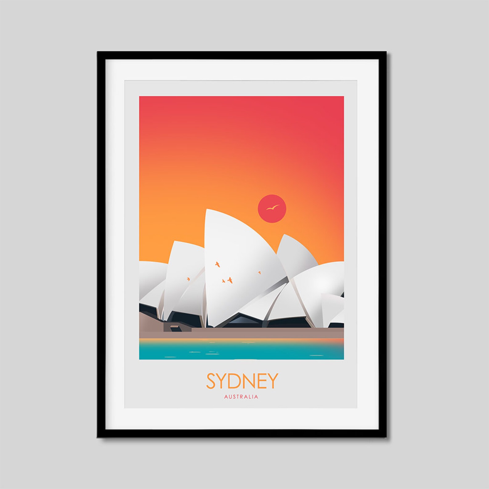 Sydney Print, Sydney Opera House Sunset, Sydney Skyline, Sydney Wall ...