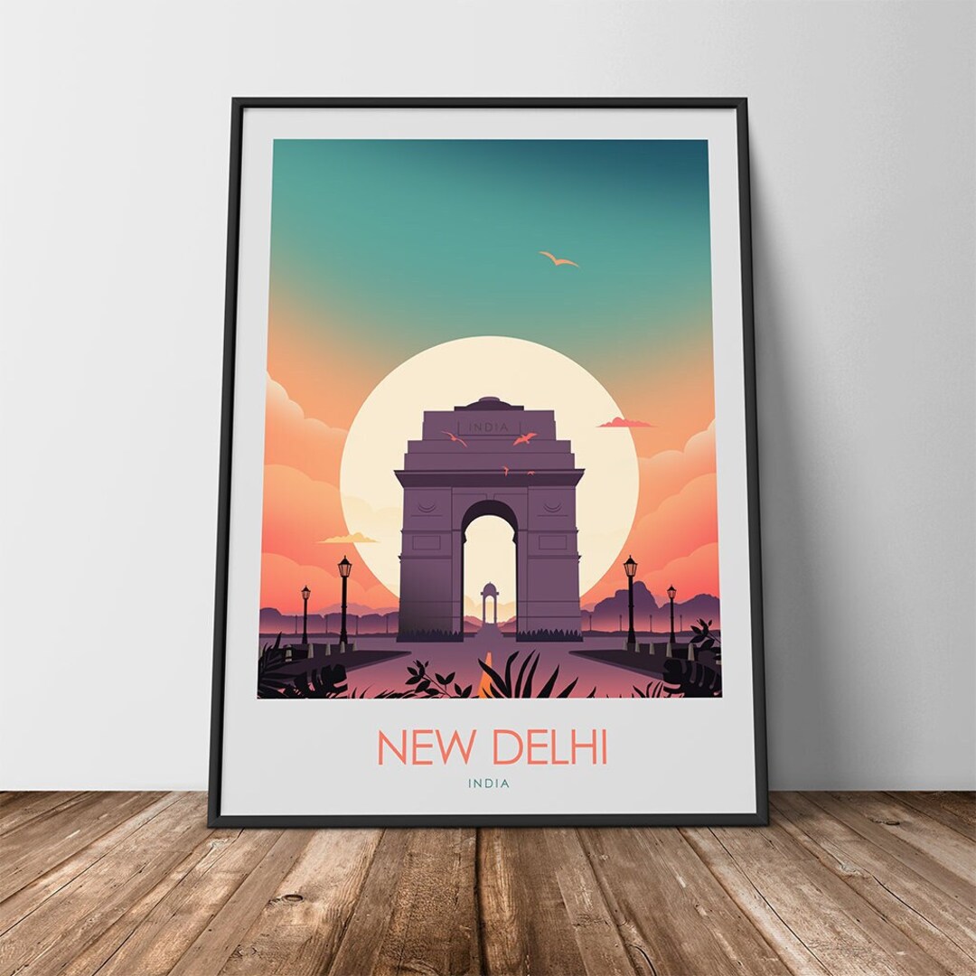 India Travel Print, India Gate, Gift, Poster, Art, Artwork, New Delhi ...