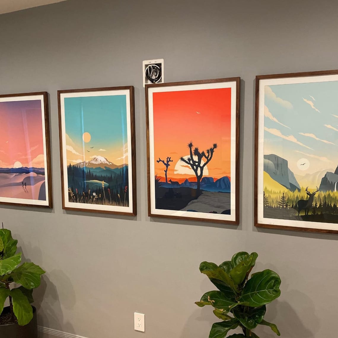 National Park Art Set of 3 Prints National Park Print | Etsy