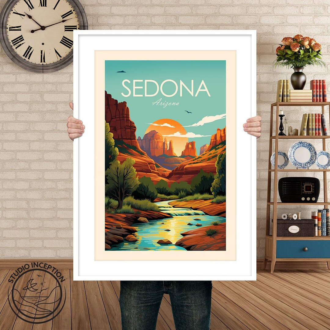 Sedona Travel Print Arizona Art Print Sedona Travel Poster Gift - Etsy