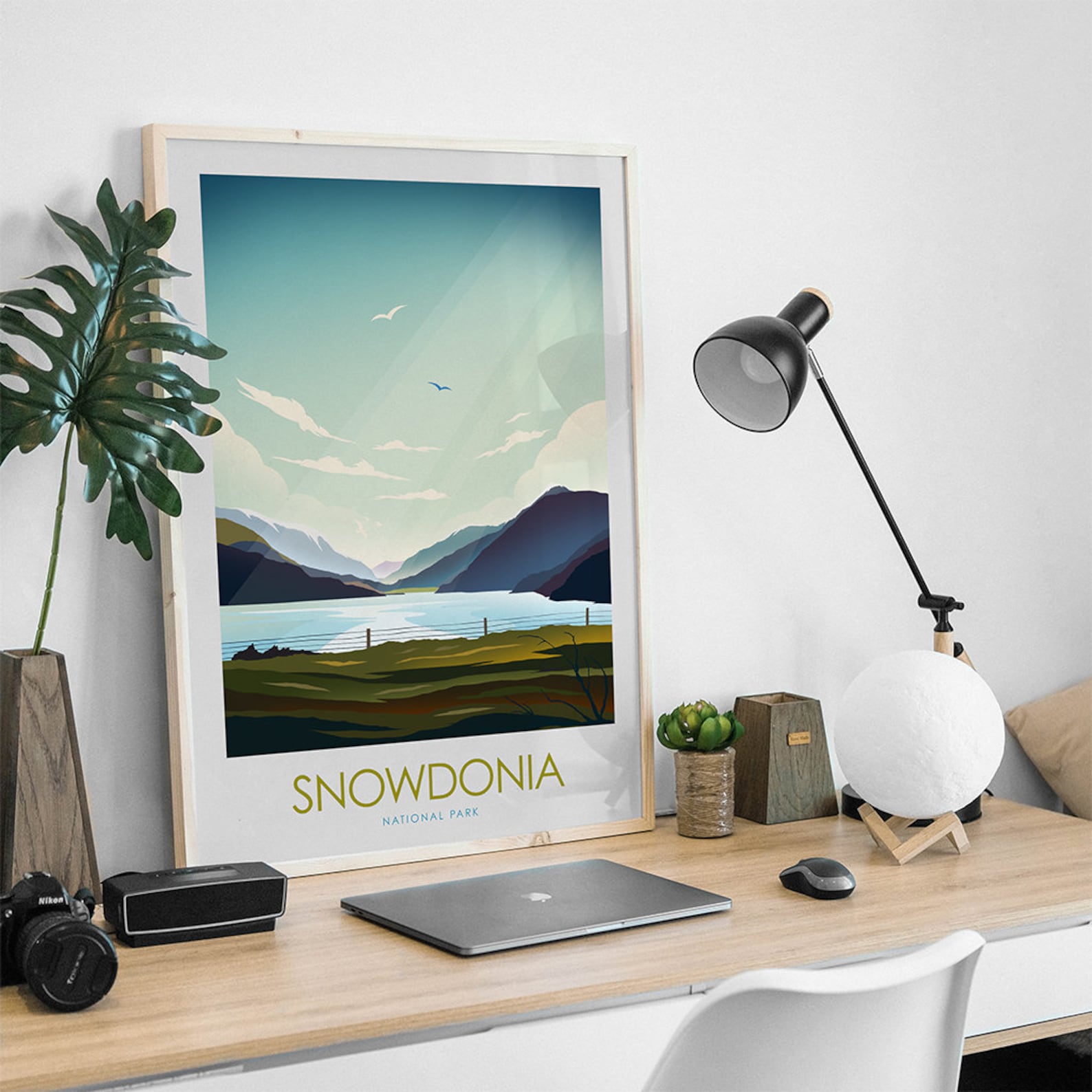 Snowdonia Print Travel Poster National Park Wales Travel | Etsy