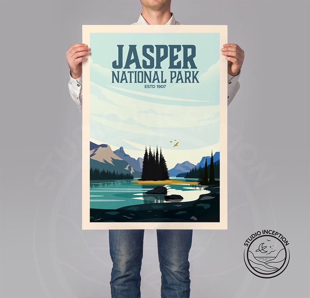 Jasper Poster Established 1907 Edition Jasper National Park - Etsy