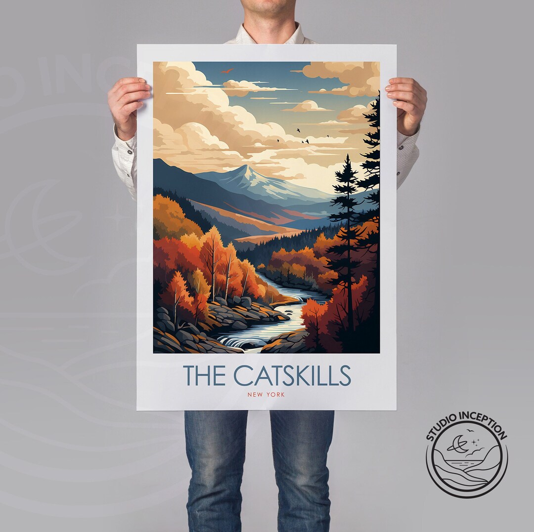 Catskills Art Print, New York Poster, the Catskills Print, Travel Wall ...