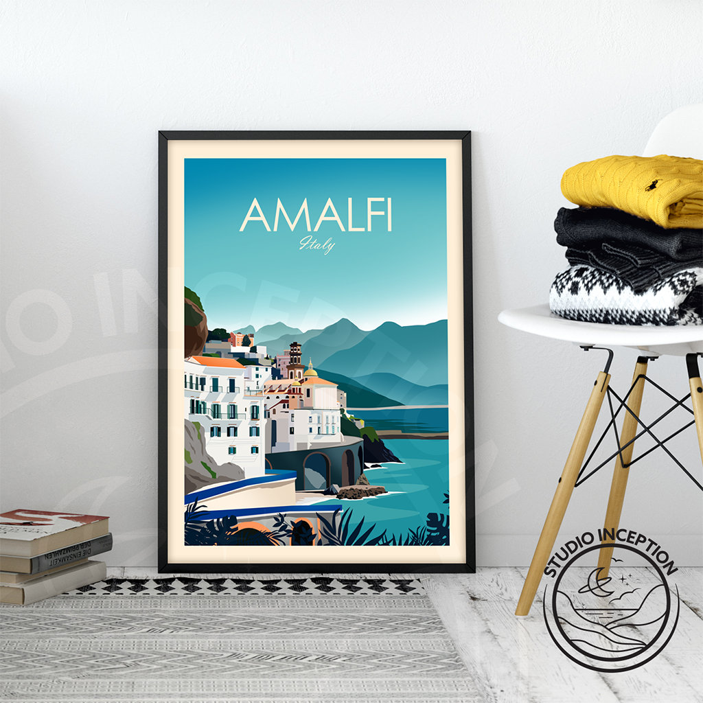 Amalfi Coast Italy Print - Italy Poster | Travel Poster sold by Hylton ...