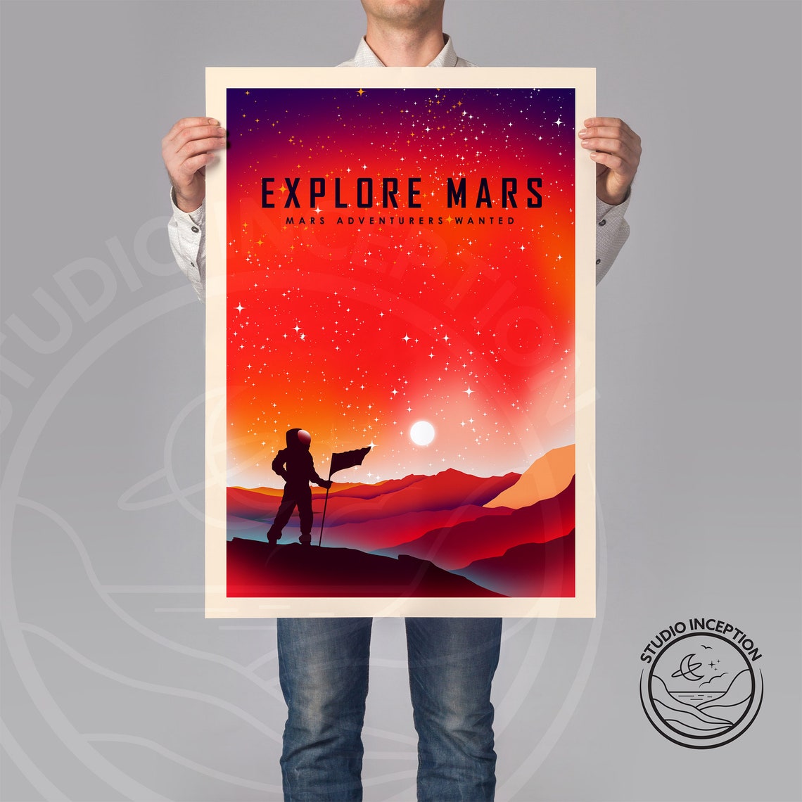 Space Print Travel Posters Explore Mars Visit Earth - Etsy