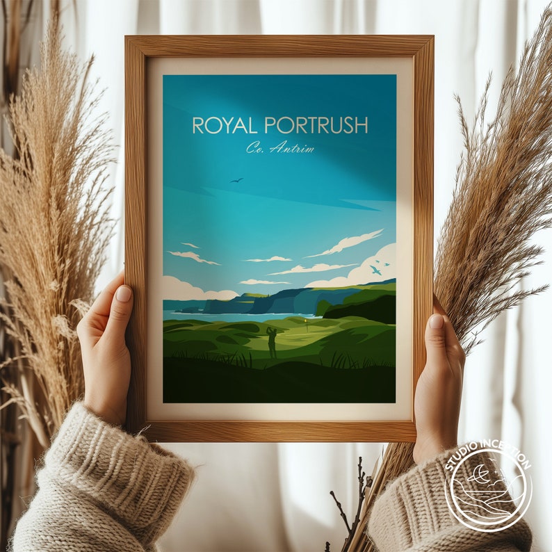 Royal Portrush Golf Course Print Northern Ireland Golf Poster Portrush ...