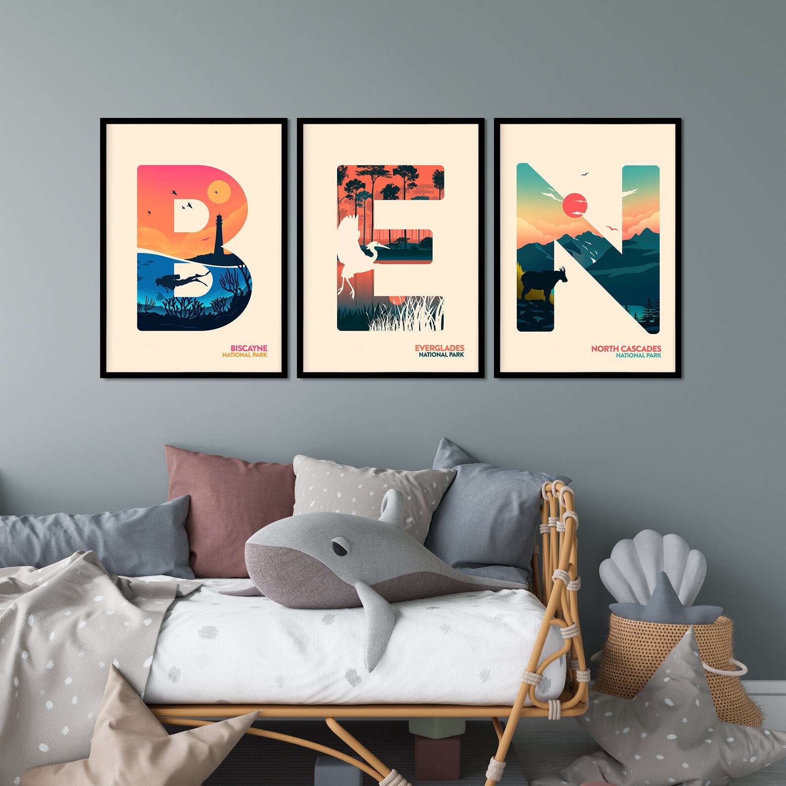 Alphabet Print, Alphabet Poster, National Park Print, Nursery Print ...