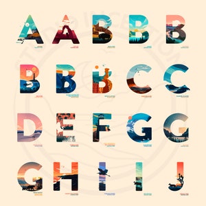 Alphabet Print, Alphabet Poster, National Park Print, Nursery Print ...