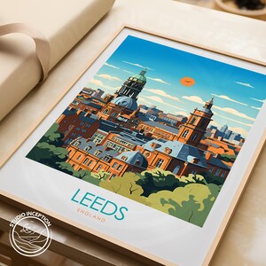 Leeds Print Leeds Travel Poster Leeds Wall Art, Leeds Poster Leeds Gift ...