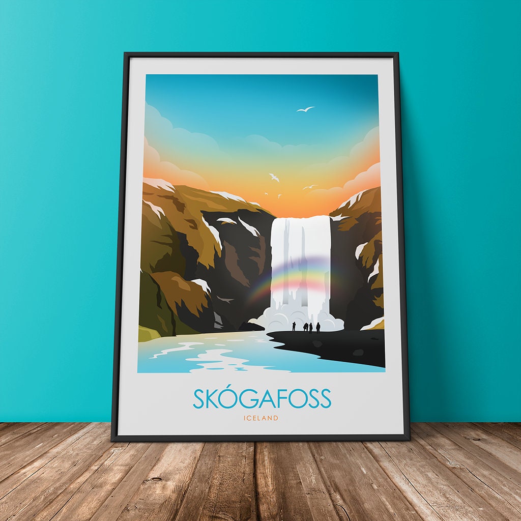 Iceland Print Iceland Poster Travel Print Travel Poster - Etsy UK