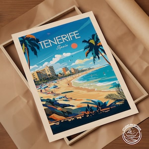 Tenerife Traditional Print, Spain Poster, Canary Islands Wall Art ...