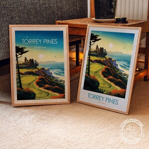 Torrey Pines Art Print Torrey Pines Golf Course Poster Gift for Golfer ...