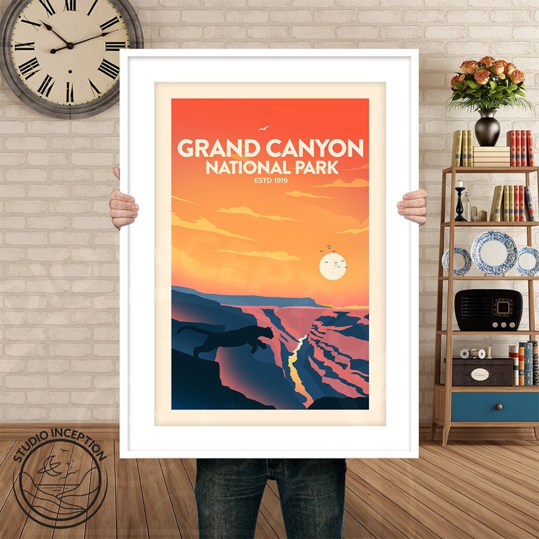 Grand Canyon Poster Established Edition, Grand Canyon National Park ...